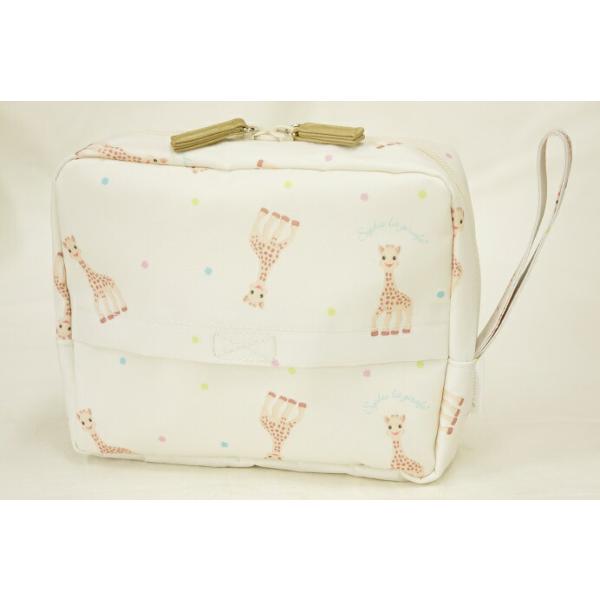 Ribbon hakka kids× Sophie la girafe世界中で愛され続けている「キリンのソフィー」とリボンハッカキッズのコラボレーションアイテム キリンのソフィーコラボオムツポーチ 紙おむつが約3枚入る容量でおしり拭きも入る...