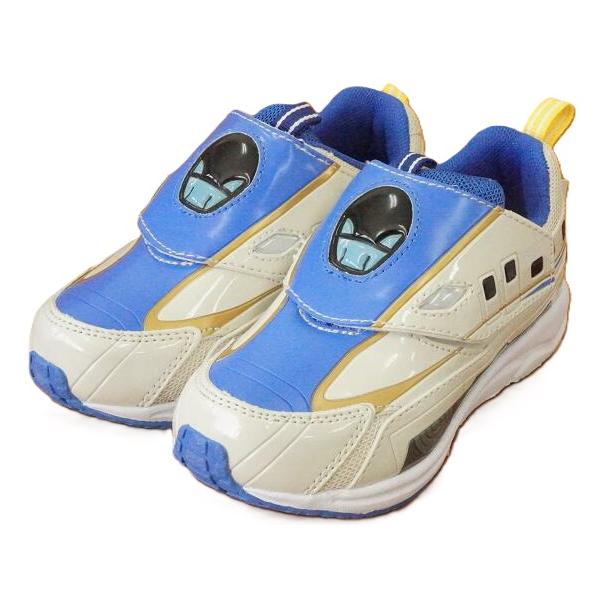 男の子に大人気キャラクター！プラレール大きなマジックテープで脱ぎ履きしやすい！めくってかわいい！駅員さんがポイント！反射材ネームプレート付きベロ部分片側留めで巻き込みにくいようになっています。【品質表示】甲皮の使用材/合成皮革底材の種類/合...