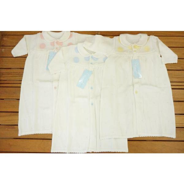 ■おむつ替えが頻繁なねんねの赤ちゃん時期に　使いやすいスランバータイプのドレスです。■特別な日にはセレモニードレスとしてもお使いいただけます。■綿100％のフェザーコットンで丁寧に編み上げた　優しい風合いのドレスです。■対応サイズ/50-6...