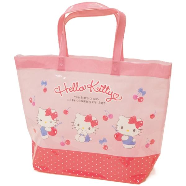 ★キャラクタービーチバッグ★中吊りポケットが付いていて小物入れにも便利です★サイズ・幅34cm×高さ26cm・底マチ23cm×11cm★素材/塩化ビニル樹脂★中国製★発売元/株式会社サンリオ※工場仕上げ時の畳みしわは良品の範疇と、　させてい...