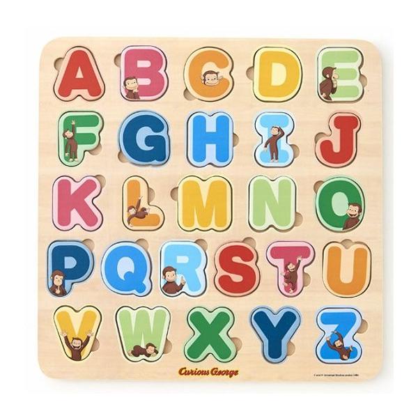 ★ジョージと一緒にアルファベットを覚えよう！★おさるのジョージをモチーフにした、　カラフルなイラストが楽しい　木の温もりあふれる木製パズルです★アルファベットのピースをめくると英単語と　イラストがついていて、遊びながらアルファベットを　学ぶ...