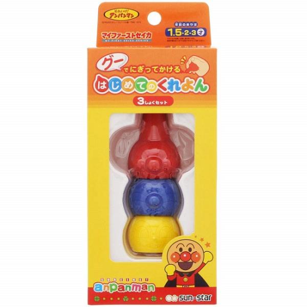 ★小さなお子様にも握りやすい球状の、　デザインになっているクレヨンです。★キャラクターと色を関連付けることで、　色が覚えやすく色識別の発達をサポートします。★色の基本となる3原色セットで、　お子様の色彩感覚を育てます。★クレヨンを重ねて遊ぶ...