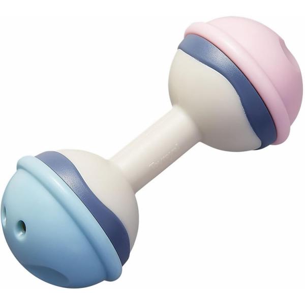 ★3ヶ月頃からお使いいただけます★煮沸・薬液消毒ができる清潔安心なベビートーイ★振るとリンリン鈴の音！　コロコロ転がしても遊べる、＜BR>　握りやすく振りやすいアレーです。　シンプルかつ機能的な、　グレイッシュカラーのおしゃれなガラガ...