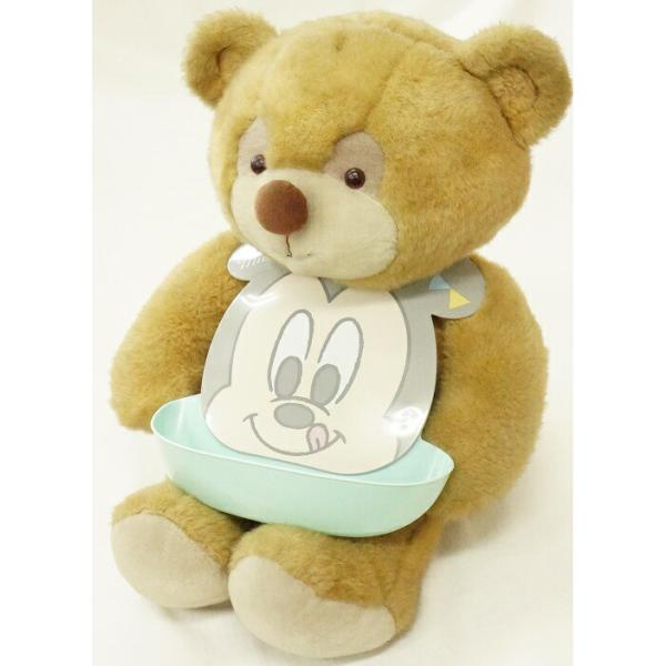 ★ミッキーと一緒に楽しくお食事？　これならお子様も大喜びのはず！★成長に合わせて首まわりは4段階の調節ができます。★厚手のベルトだから、　お子様の首まわりに優しくフィット♪★ポケット付きで食べこぼしをキャッチ。★ポケット部分は取り外し可能。...