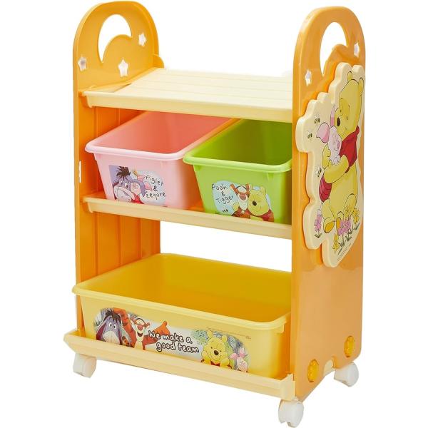 ★オモチャ箱、子供服入れなど多彩にお使い頂けます★これなら片付けが嫌いなお子様も　おかたづけ大好きになってくれるでしょう！★キャスター付きなので移動も簡単です★全体サイズ/W500×D325×H710mm　ボックス大サイズ/W440×D32...