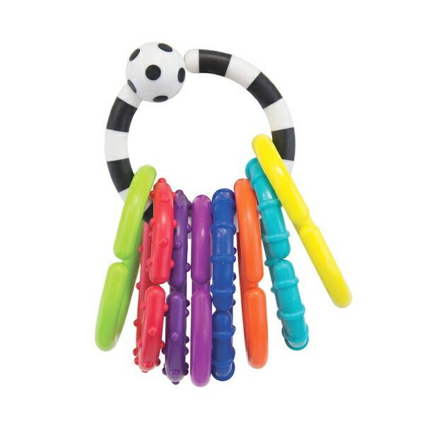 ★赤ちゃんが夢中になる明るい色使いのリング！★色を覚えたり、つなげて外して遊んでみよう。★口に入れても安全なカタチ＆素材。★視覚を刺激する白と黒のハイコントラスト。★いろんな触覚を味わうカラフルリングの8ピースセット。★材質/ポリプロピレン...