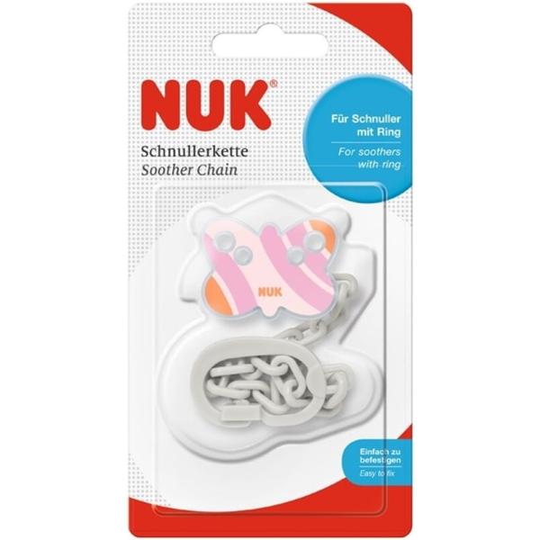 ★NUKのかわいいおしゃぶりにぴったりなおしゃぶりホルダー　プラスチック製だからよだれも染み込まず清潔に保てます　おしゃれなベビーに欠かせないアクセサリー★ちょうちょの裏側にクリップが付いています　クリップは固定したい場所へ取り付けてくださ...