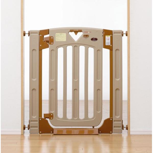 ★用途/ベビー・ペット用開閉式安全柵★ダブルロックシステムで安心・安全。　１．ロック解除つまみ（つまみ下）を解除します。　２．開閉つまみ（つまみ上）を最後までスライドさせて扉を開きます。★開いた後自動で閉まります(オートクローズシステム)★...
