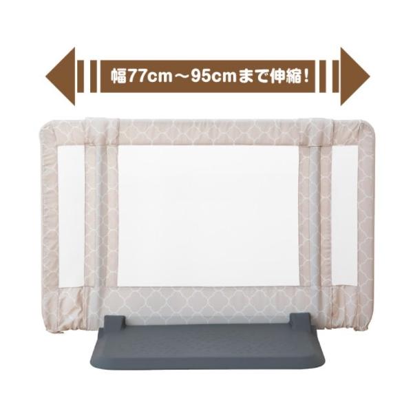 ★組み立てて置くだけで、　設置が完了するとってもカンタンで便利なとおせんぼです。★セーフティプレートとスタンドフレームで、　本体が倒れないようにシッカリと支えます。★お子様がセーフティプレートに乗ることで、　本人の体重がかかり倒れ込みません...