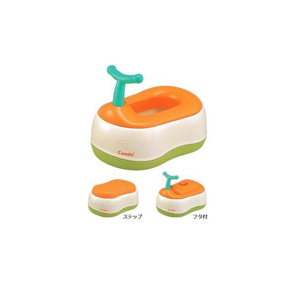 ★おまる、補助便座、ステップと３段階に使用できます★またいだ後、足を寄せやすい本体★握りやすい取っ手でしっかり力めます★パイルカバー付き★対象・おまる/6カ月頃〜・ステップ/体重30kgまで★発売元/コンビ株式会社
