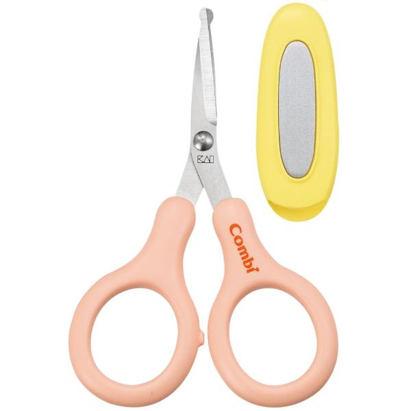 ★新生児からつかえるつめきりハサミ。★ハサミの先端は丸い形状だから、　はじめてケアにも安心です。★ハサミがカーブしているのでつめが見やすく、　切りすぎを防止できます。★仕上げができるやすりが付いたキャップ付き。★セット内容/つめきり、キャッ...
