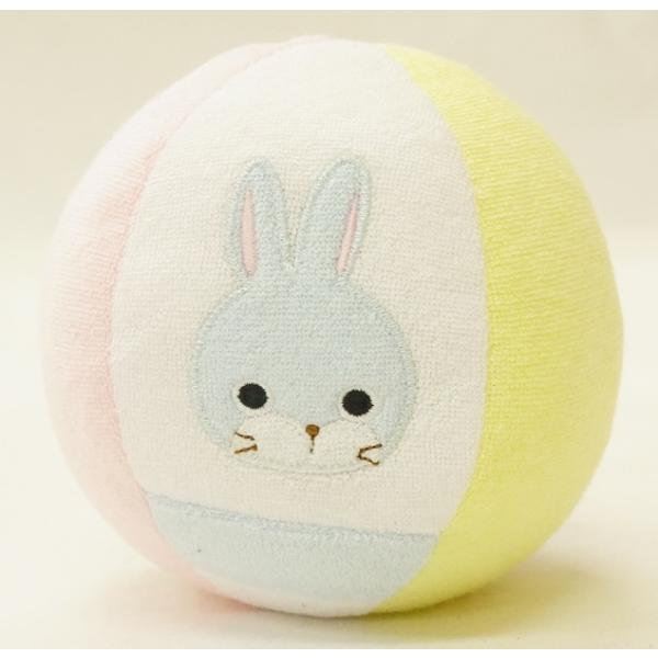 ■YAMANEKOブランドのうさぎ　「ラパン レーヴ ドゥ」の、　ふわふわ♪柔らかなベビーボールです。■転がすとリンリンと　可愛い鈴の音色がなります。　※ホルマリン検査済み■汚れた場合は中性洗剤を水、　又はぬるま湯の入った容器で薄め　その中...