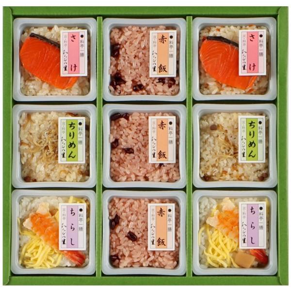 ●赤飯(90g)×3、鮭ごはん(紅鮭1切、御飯90g)×2、ちらし寿司(90g)×2、ちりめんごはん(90g)×2●箱25.9×26.5×5.5cm（日本製）●賞味期限／75日（製造日より）名勝の地、洛東の山の麓に静かに開かれた庭園。古都の...
