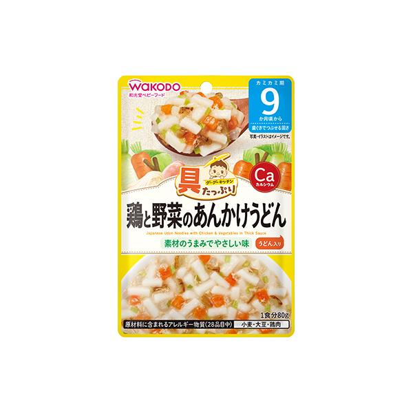 食べやすくほぐした鶏ささみ肉と讃岐うどんを、たっぷりの野菜と一緒にかつお昆布だしでやわらかく煮込みました。【内容量】 80g栄養成分表示エネルギー：26〜42kcal　たんぱく質：1.2g　脂質：0.19g　炭水化物：5.1〜8.7g　食塩...