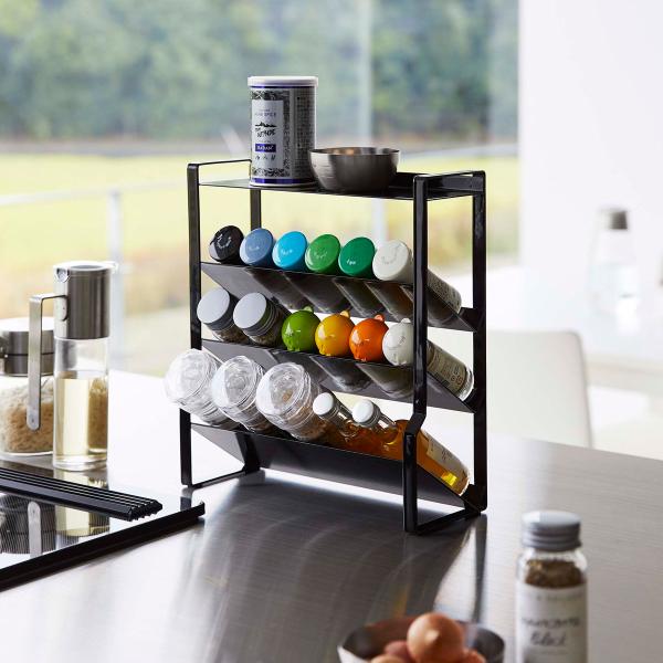 ・ブランド：YAMAZAKI（山崎実業）/日本・ジャンル：スパイスラック・主な素材：スチール 粉体塗装・生産国：中国・サイズ：約W240xD95xH267mm・内寸サイズ：約W215xD75xH12mm（天板）/約W215xD78xH62m...