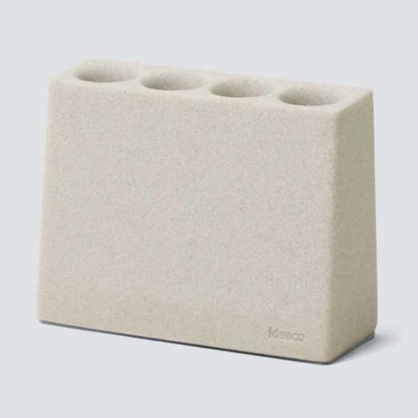 ・ブランド：ideaco（イデアコ）/日本・ジャンル：傘立て・主な素材：炭酸カルシウム、ポリエステル樹脂（本体）/EVA（底面保護シール）・サイズ：約W160xD60xH120mm・重量：約1.6kg・その他：表面マット仕上げ