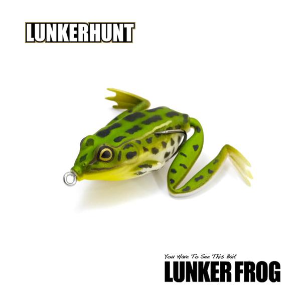 LUNKER HUNT/ランカーハントLUNKER FROG/ランカーフロッグ◆サイズ：55mm◆ウェイト：1/2oz(14g)★2013年のアメリカアイキャストで賞を獲得したフロッグです。付属された足がカエルそのもの。リアルな足の動きでビ...