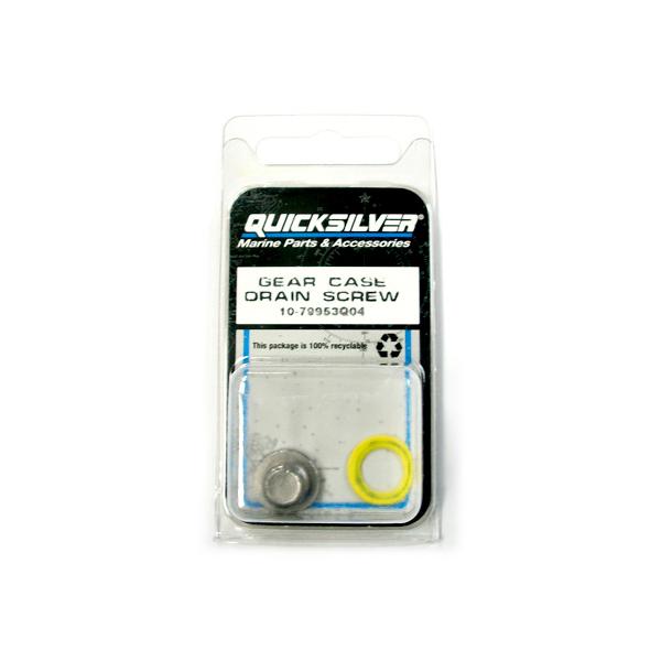 QUICKSILVER/クイックシルバーギアケーズドレンンスクリュー　［10-79953Q04］◆サイズ：ボロトヘッド/約14mm　高さ/約9mm　軸径/約8mm★マーキュリー船外機4スト/50・60馬力対応。（4スト30・40馬力にも対応。）
