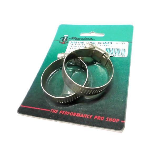 【ボートパーツ】◆ステンレスホースクランプ◆入り数：２個入。●ホースの止め金具。●ステンレス製のため錆に強い。●サイズ：25.4mm〜50.8mm