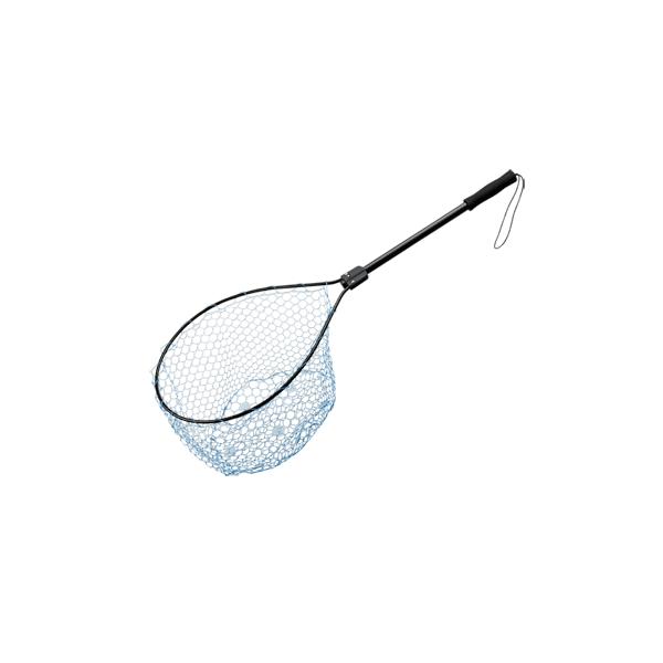 スミスラバーネット 0719 ショート◆カラー：ブルー◆フレームサイズ（横幅×縦幅）：385×540mm◆自重：450g◆ハンドル長 ：500mm★大型魚のランディングにも対応できるサイズのラバーネット。取り回しに優れる500mmのショート...