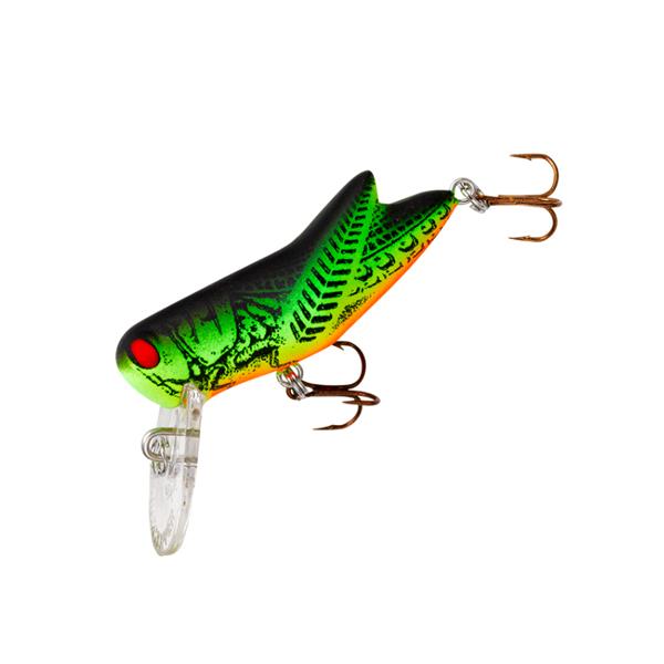 レーベル　クリックホッパー　F73■LENGTH：1-1/2" (3.81cm)■WEIGHT：3/32oz (2.8g)■TYPE：floating■HOOK：#14■DEPTH：0-3ft★バッタやコオロギを模した小型プラグ。バス、ブル...