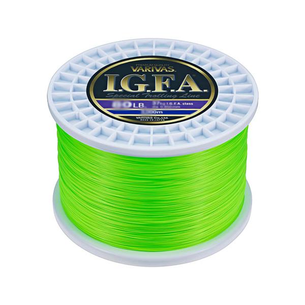 バリバスI.G.F.A.　スペシャルトローリングライン　4500m　50Lb　■号：約17■LB.：50■DIA.(mm)：0.675■巻数：4500ｍ■カラー：フラッシュグリーン記録は破るためにある。日本初のI.G.F.A.ラインをリリー...