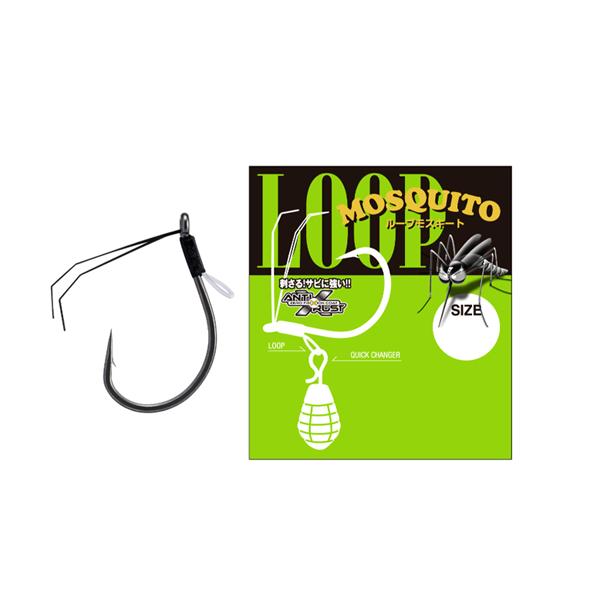 Nogales/ノガレスLOOP MOSQUITO/ループモスキート■入り数：4個★ヘビーワイヤーダブルガード、ヘビーフック採用でパワーフィネスからベイトタックルまで幅広く対応。シャンク部に設定されたループには、クイックチェンジャーシンカー...