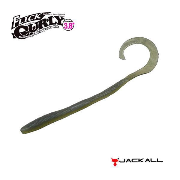 JACKALL/ジャッカルFLICK CURLY/フリックカーリー◆サイズ：3.8インチ◆入り数：9本入★琵琶湖での年間ガイド日数が約250日を超える稼働日数を誇る、平村尚也プロデュースのカーリーテールワーム。誰が使ってもバイトが得られるを...