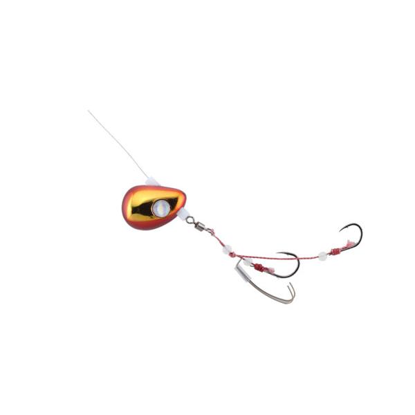 ジャッカル JACKALLビンビンテンヤ　鯛夢　遊動　8号◆重量：8号・28g◆フック：親鈎12号 孫鈎10号★遊動式仕様従来のひとつテンヤの常識だった固定式とは一線を画す遊動式テンヤ。ヘッドをフリーでセットすることにより、エサを咥えた魚に...