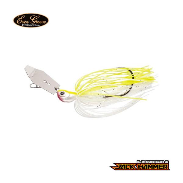 EVERGREEN/エバーグリーンJACK HAMMER/ジャックハンマー◆ウェイト：1/2oz★ジャックハンマーの由来となった手元に響く明確な振動とブレードとヘッドがぶつかる低音サウンドでバスにアピール。着水時からの立ち上がりの良さで、障...