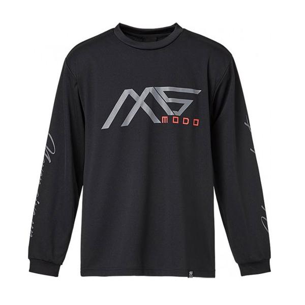 エバーグリーンMSモード　ドライロングTシャツ　タイプ1◆カラー：ブラック/ホワイト★「バスフィッシングをもっとスタイリッシュに」。そんな清水盛三の想いをカタチにするブランド「MS-modo」。MS-modo ドライロングTシャツ type...