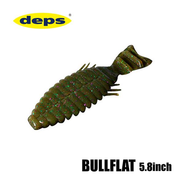 deps/デプスBULL FLAT/ブルフラット◆サイズ：5.8inch◆入り数：4本★ブルーギルイーターを直撃する、ソフトイミテーター。 広大なフィールドから野池や河川などあらゆるフィールドに生息するブルーギル、またキャスタビリティーを崩...