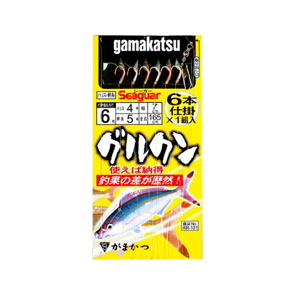 がまかつRR101 グルクン仕掛 金■入数:1組★「太軸小鈎」を使用している為、食いが悪く掛かりにくい場合でも、非常に食い込みが良い仕様になっています。ハリス、幹糸ともに「シーガー」を使用しているため、強度も十分、大型にも対応します。釣果の...