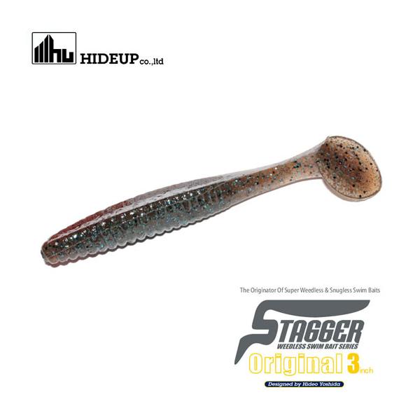 HIDEUP/ハイドアップスタッガーオリジナル　3inch Feco対応◆サイズ：3インチ◆入り数：10本入★元祖スナッグレススイムベイト〜信頼＋実績、その性能。スタッガーシリーズ中、真のオールラウンダーといえるのがこのオリジナルモデルであ...