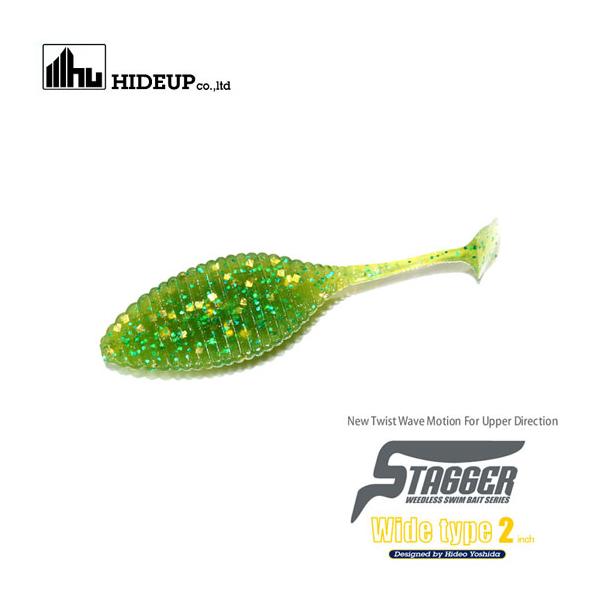 HIDEUP/ハイドアップ　スタッガーワイド　2inch　Feco対応◆サイズ：2インチ◆入り数：8本★私が以前から提唱している「水押し」。このスタッガー・ワイドに求めた水押しは、水面にできる微妙な水の「ヨレ」である。フラットサイド系のよう...