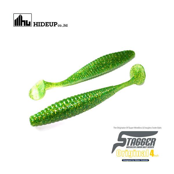 HIDEUP/ハイドアップSTAGGER/スタッガーオリジナル　ソルトカラー　◆サイズ：4インチ◆入り数：8本★元祖スナッグレススイムベイトから信頼＋実績、その性能 スタッガーシリーズ中、真のオールラウンダーといえるのがこのオリジナルモデル...