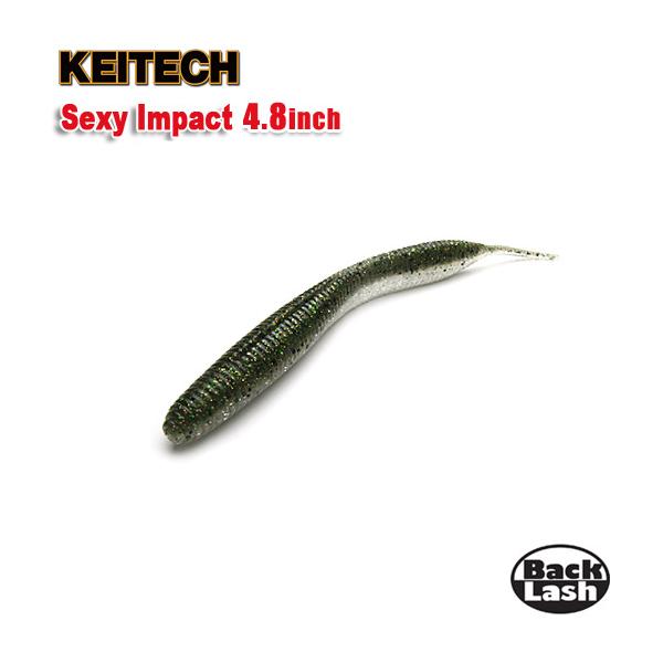 【メール便可】 KEITECH / ケイテック Sexy Impact　セクシーインパクト　4.8inch ◆サイズ：4.8inch◆入り数：8本入 ライフライクな動きを追求したピンテール系ストレートワームワームに与えられた全ての動きは、完...