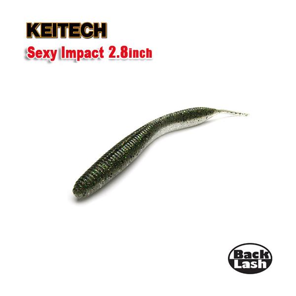 KEITECH/ケイテック　セクシーインパクト◆サイズ：2.8インチ◆入り数：12本★ライフライクな動きを追求したピンテール系ストレートワーム。ワームに与えられた全ての動きは、完成されたテーパーデザインにより横振りテールアクションに変換。本...