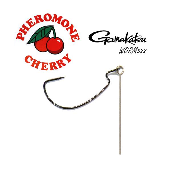 GOOBER/グゥーバーCHERRY RIG　PHEROMONE CHERRY　RED/チェリーリグ　フェロモンチェリー　レッド◆サイズ：#2・＃1・#1/0・#2/0◆入り数：3本◆がまかつWORM322使用★全国各地で大絶賛！直リグ系の...