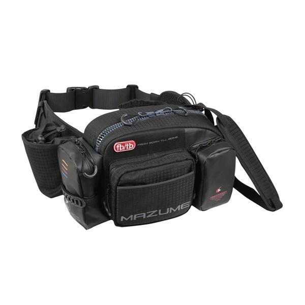 マズメmazume　レッドムーンウエストバッグ5　MZBK-768■カラー：ブラック、レッド、ブラックデニム、ブラックカスリ、カモバックで釣果を変える！！メインファスナーはバッグが腰側にある状態での使用を想定し 、バッグを手前に回さなくても...