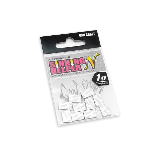 ガンクラフト　GANCRAFT　シンキングヘルパーN　　SINKING HELPER Nジョインテッドクローなどルアーの浮力を調節する鉛の板オモリです。1ｇ、2ｇ、4ｇの3サイズのオモリとパールホワイト系のホワイトと蛍光オレンジ系のオレンジ...