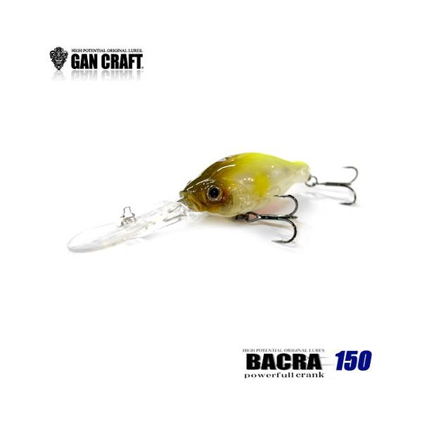 GANCRAFT/ガンクラフトBACRA150/バクラ150◆重さ：約14.8g◆サイズ：630mm◆潜行深度：1.5m★クランクベイトに求められる3大要素を最大限に引き出すことにコンセプトにおいてボディーとリップをつないだワイヤードリップ...