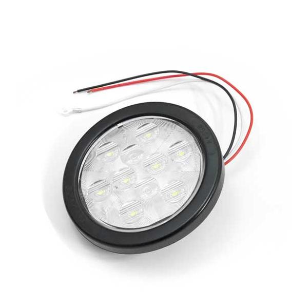 OPTRONICS (オプトロニクス)　LEDライト バックライト　【配線グロメット付きセット】4インチ（約10cm）　ラウンド型LED　OPTRONICS社製LEDラウンドライト+OPTRONICS社製グロメット+専用３ピン接続プラグのセ...