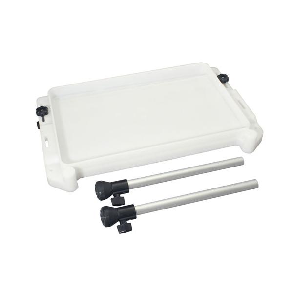 BMO JAPAN （ビーエムオージャパン）IFフィッシングテーブル極みシリーズのアルミレール(IFボート用レールセット)に装着して使用するインフレータブルボート用の作業テーブルです。釣った魚を捌いたり、釣りエサ作りにご利用ください。アルミ...