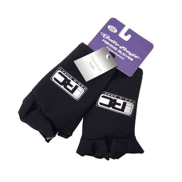 ロデオクラフト/Rodio CraftRCタイタニューム　ショートグローブ　パームレスグローブ◆サイズ：F◆カラー：ブラック/シルバーロゴ★チタン合金を特殊コーティングし、従来品に比べ約40％も保温力がアップ。