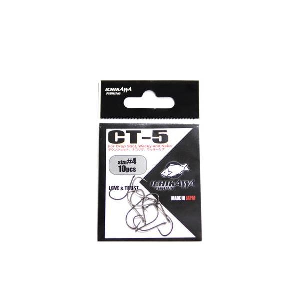 ICHIKAWA FISHING/イチカワフィッシングCT-5　マスバリ◆size：＃4〜＃8◆入り数：10★ダウンショットやネコリグに最適なマスバリ系フック。貫通性の高いマジックコーティング採用。100％日本製。