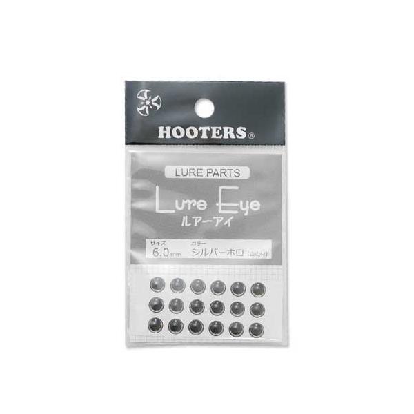HOOTERS/フーターズルアーメーキングパーツ　ルアーアイ　[ ルアー 補修 3D アイシール]■Size：6.0mm■入数：18個★ルアー用の3Dアイになります。ルアーやワームに使用できます。シールになっていますが取り付けには、接着剤を...