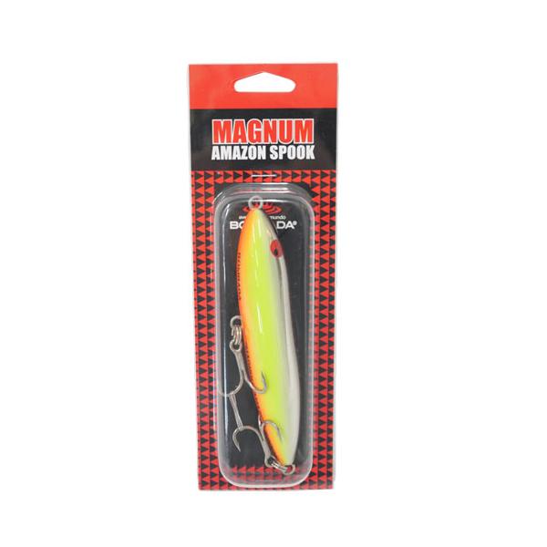 ボンバダ　マグナムアマゾンスプーク■length：140mm■weight：50g★ダイビングペンシルで最も大事な要素はアクション時にペンシル自体が不規則にバランスを崩すこと。その特徴である、ダイブからの軽快で裏返るほどのスライドロールを実...