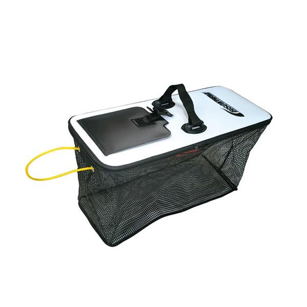 BISONWAVE/バイソンウェーブフロートスカリ◆本体サイズ：600ｘ250ｘ320ｍｍ◆ポケットサイズ：175ｘ145ｍｍ◆材質：EVA・合成ゴム★釣った魚を活かしたままキープできるフローティングイケスです。ランカークラスに余裕で対応す...