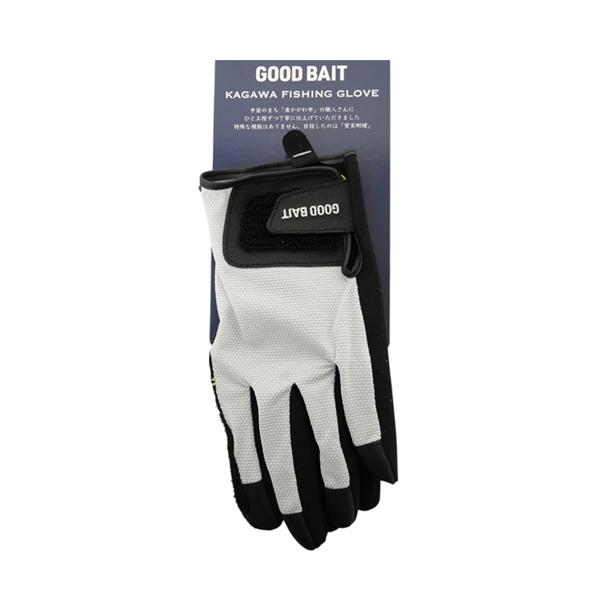 グッドベイトカガワフィッシンググローブ■サイズ：S/M/L/XL/2XL消耗が激しいビッグゲーム用グローブの耐久性を少しでも改善したいという目的から、日本製の品質に拘り香川県東かがわ市のグローブ工場で裁断から縫製まで全て仕上げています。人差...